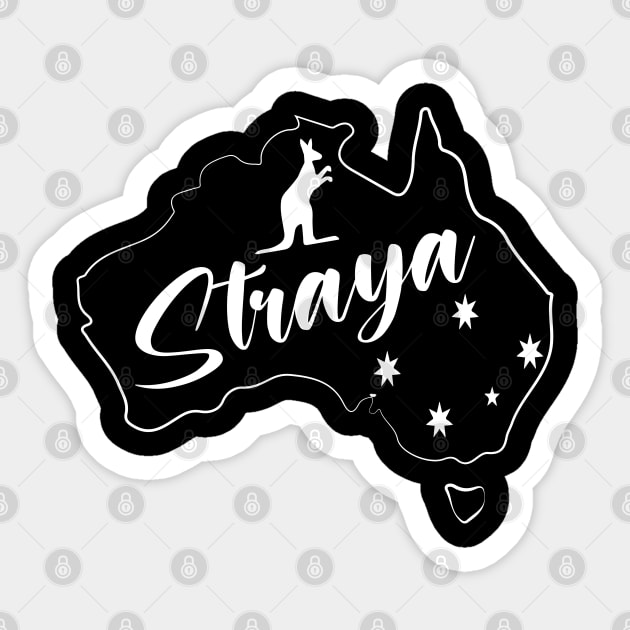 straya australia day - Straya Australia Day - Sticker | TeePublic
